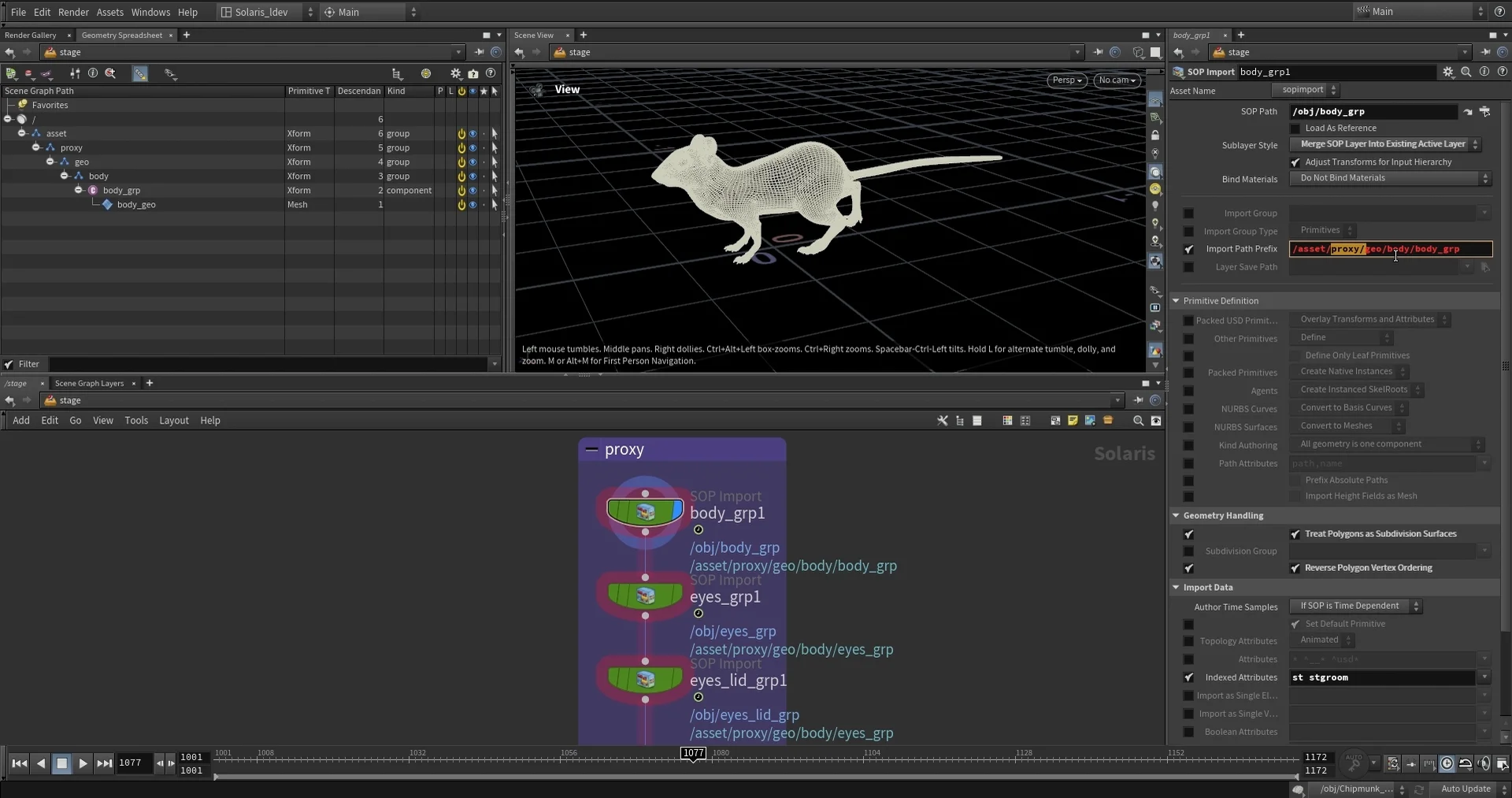Houdini Fur Lookdev | 08 Scene Setup and Layout