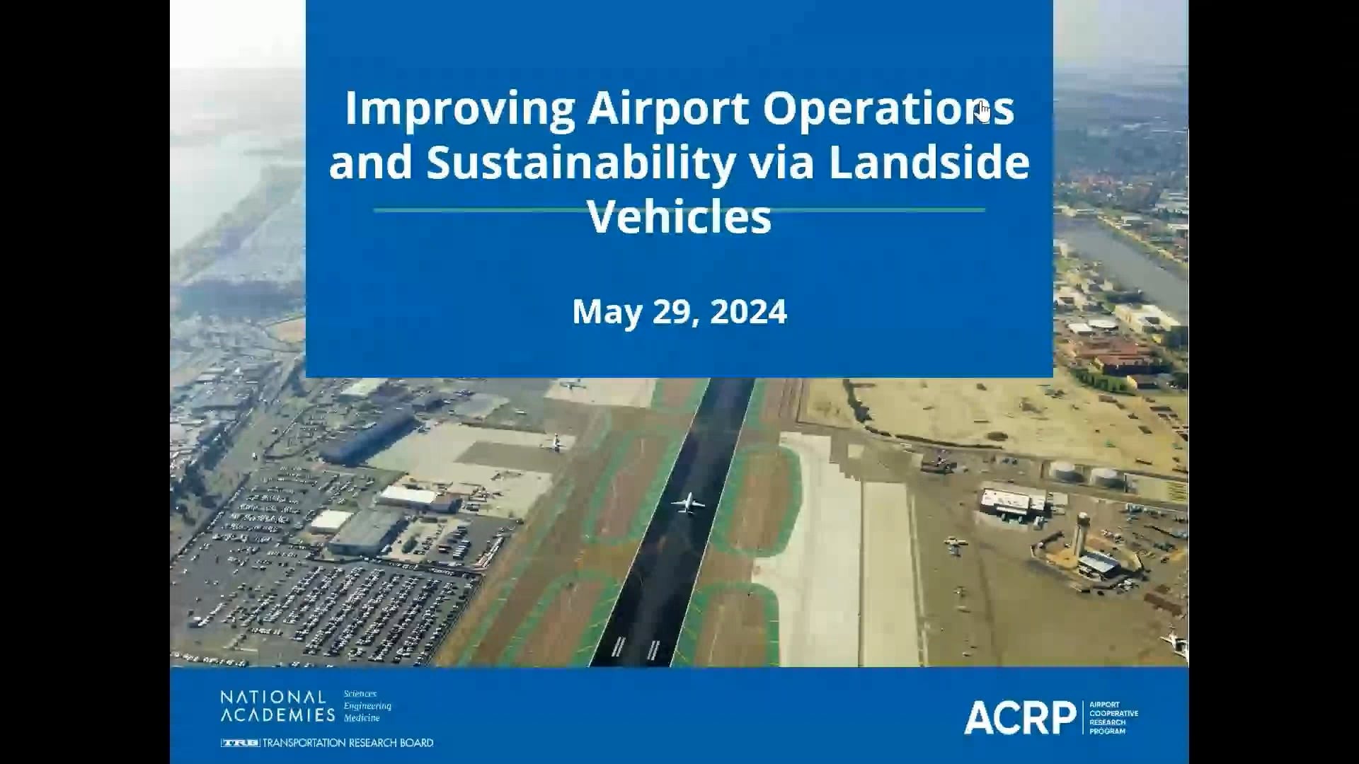 TRB Webinar: Improving Airport Operations and Sustainability via ...