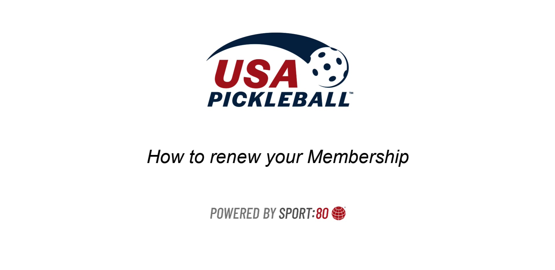 USA Pickleball - Member Tutorials - How to renew your Membership on Vimeo