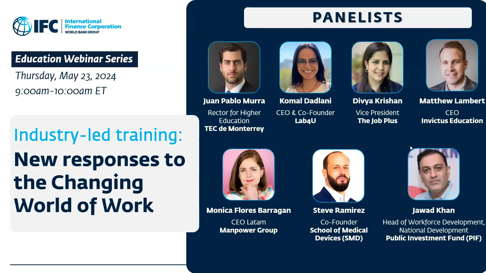 Webinar 31: Industry-led training: New responses to the Changing World ...