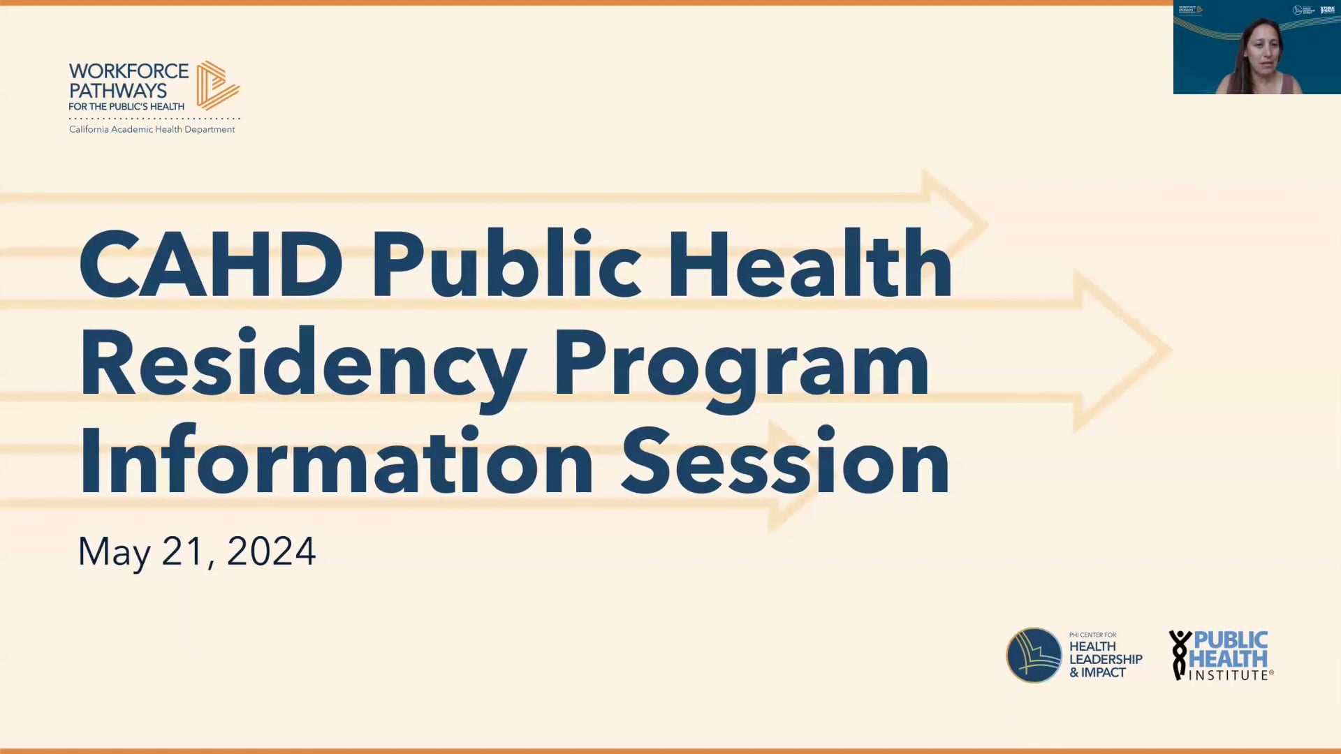 CAHD Public Health Residency Program Information Session