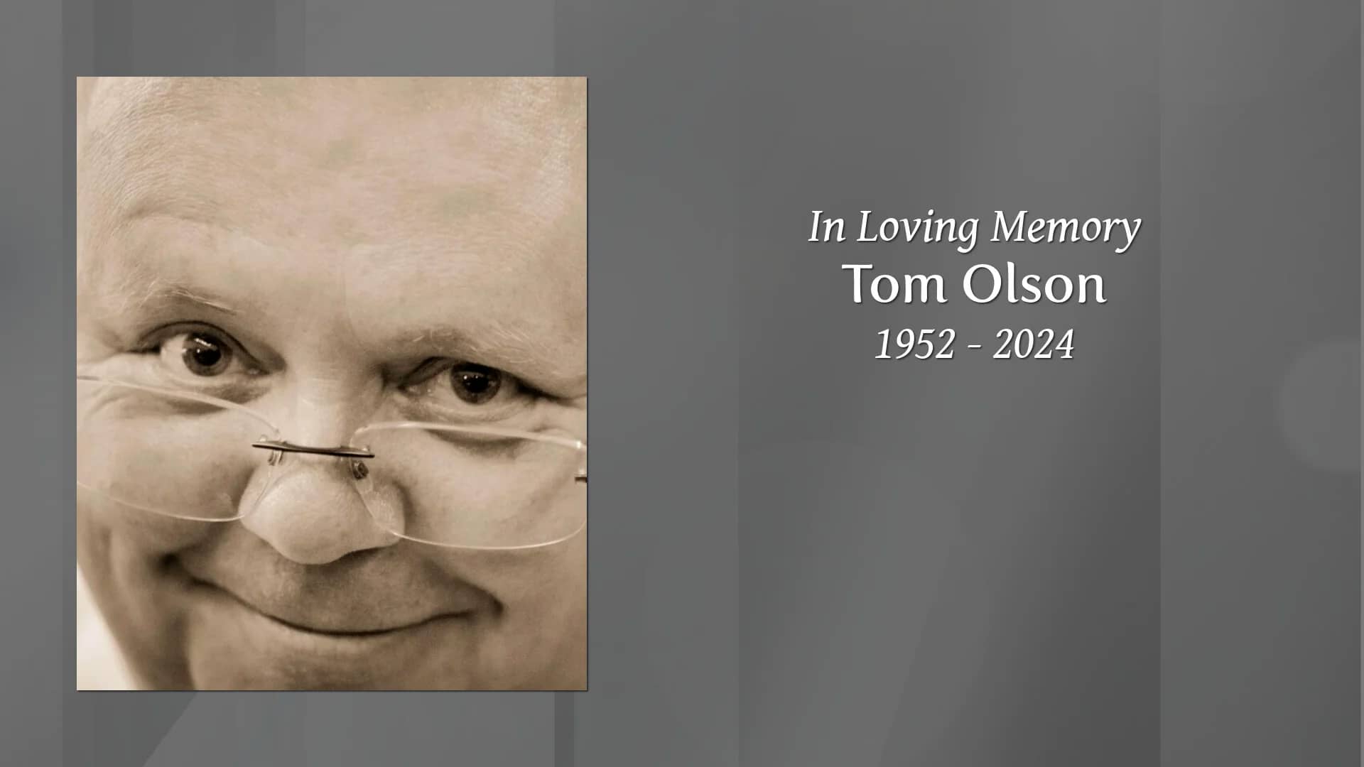Tom Olson Funeral Service on Vimeo