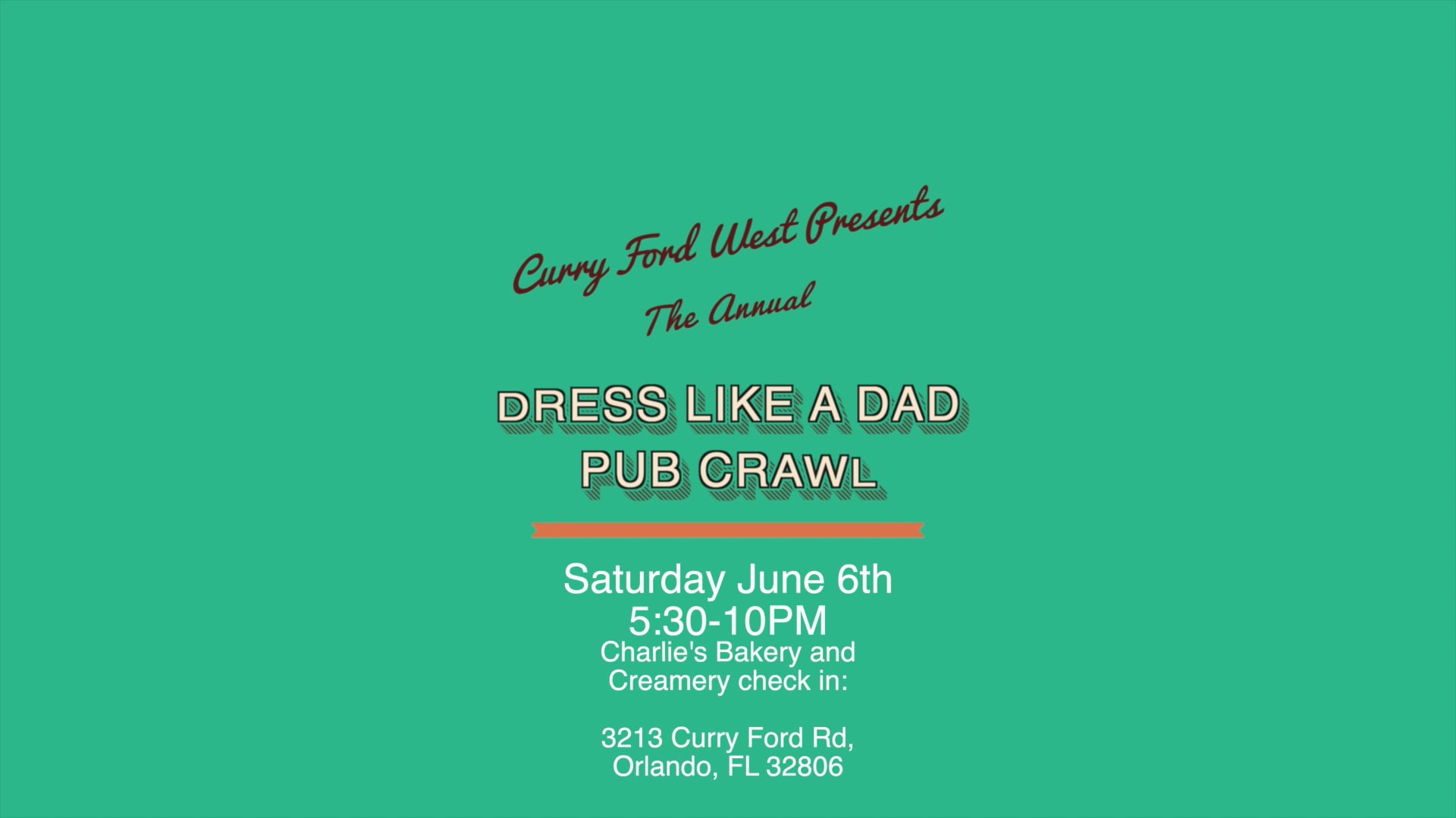 CURRY FORD WEST PRESENTS : DRESS LIKE A DAD PUB CRAWL AD 2024 | Videos ...