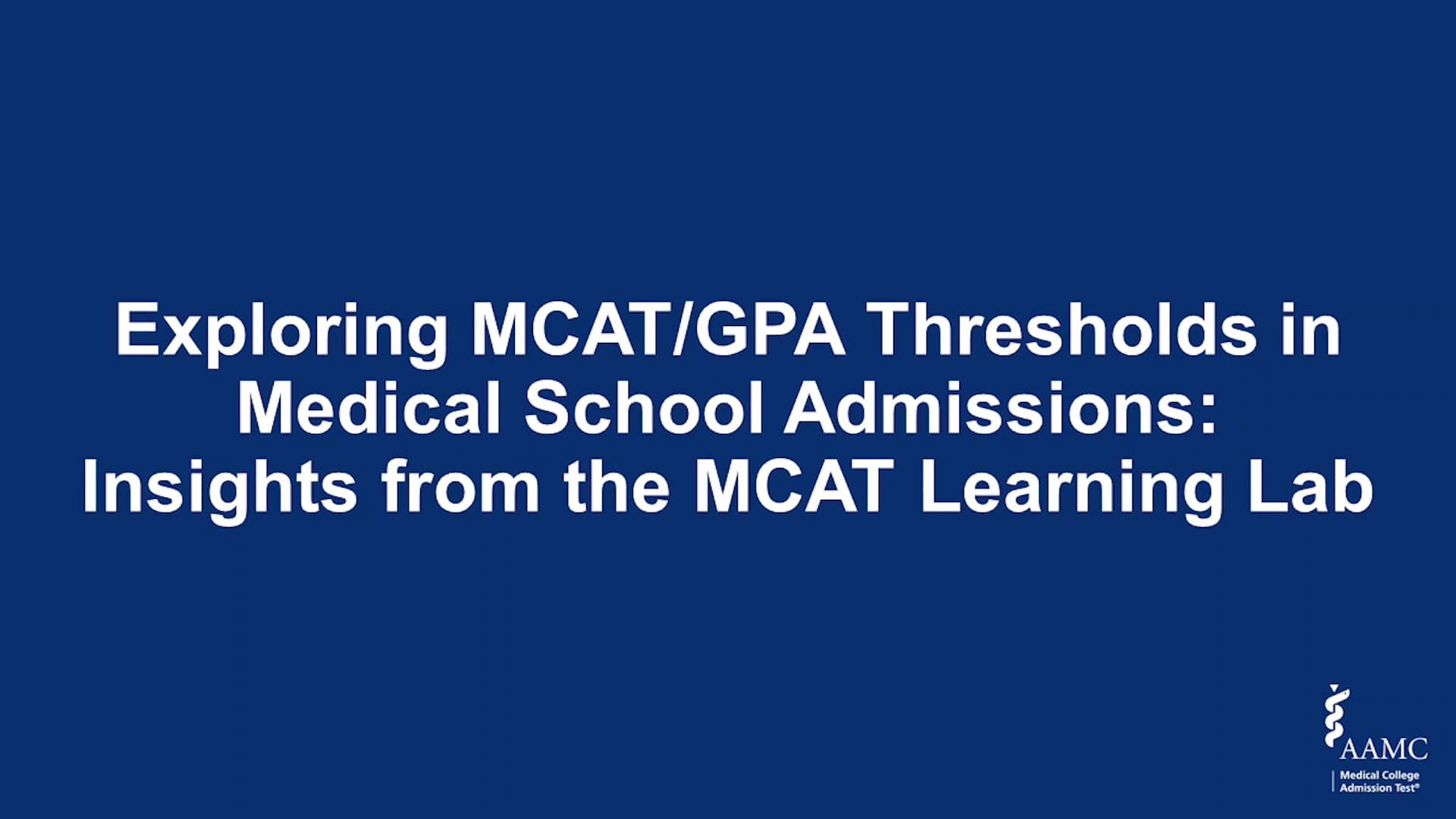 Exploring MCAT/GPA Thresholds in Medical School Admissions: Insights ...