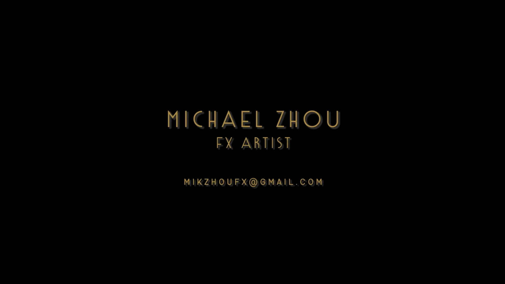 Michael Zhou FX Demo Reel 2024