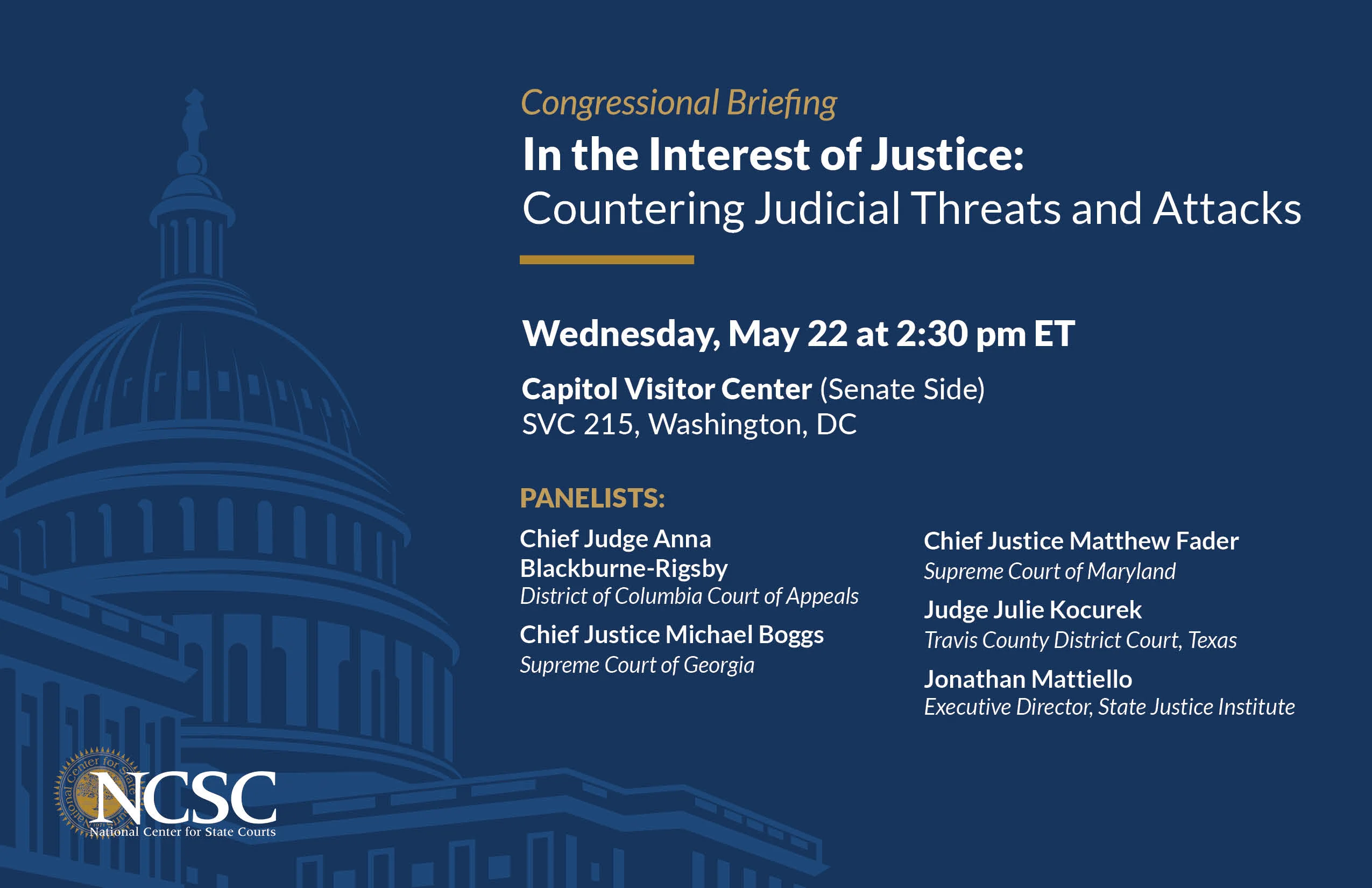 In the Interest of Justice: Countering Judicial Threats and Attacks ...