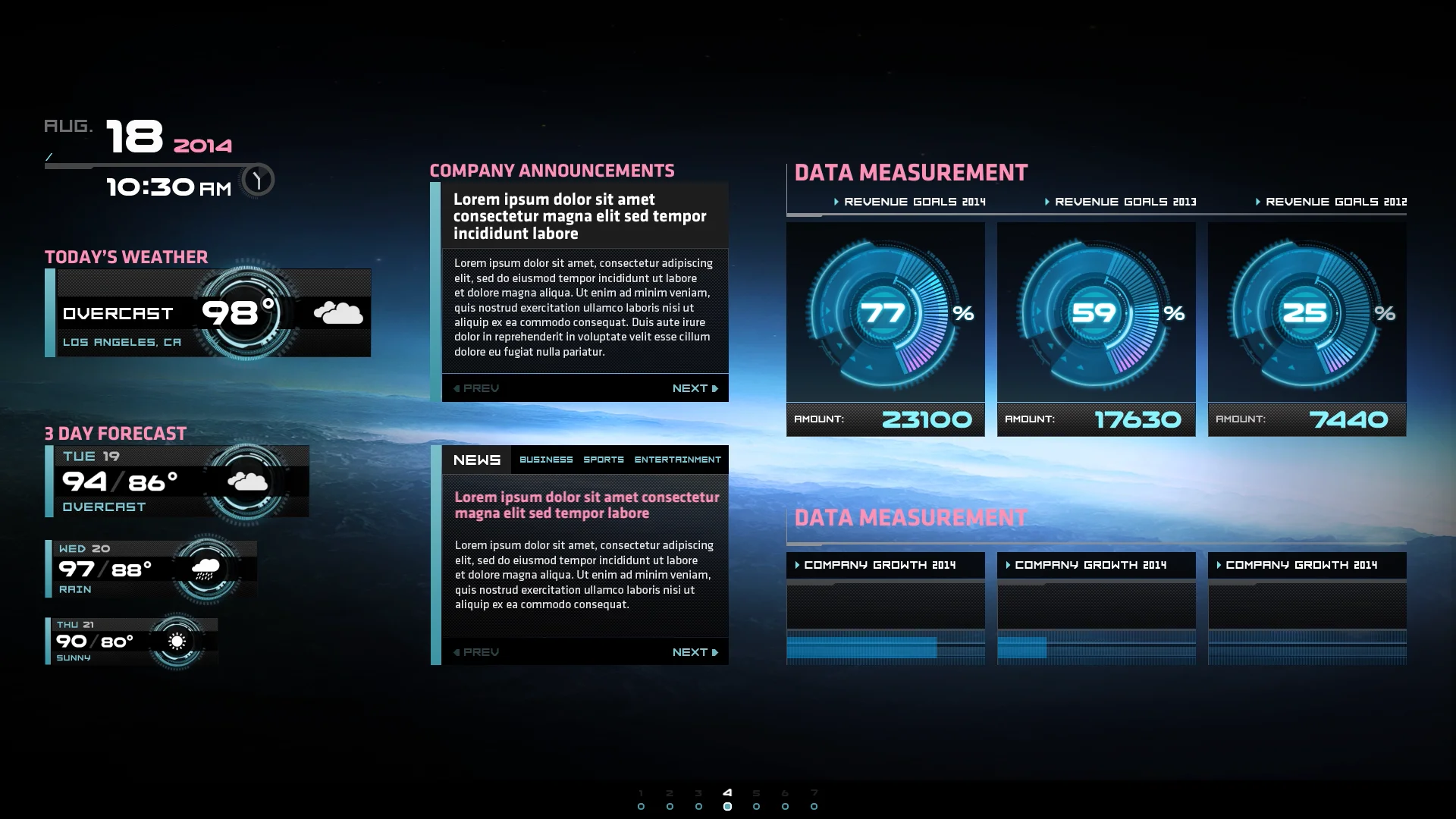 DASHBOARD UI on Vimeo