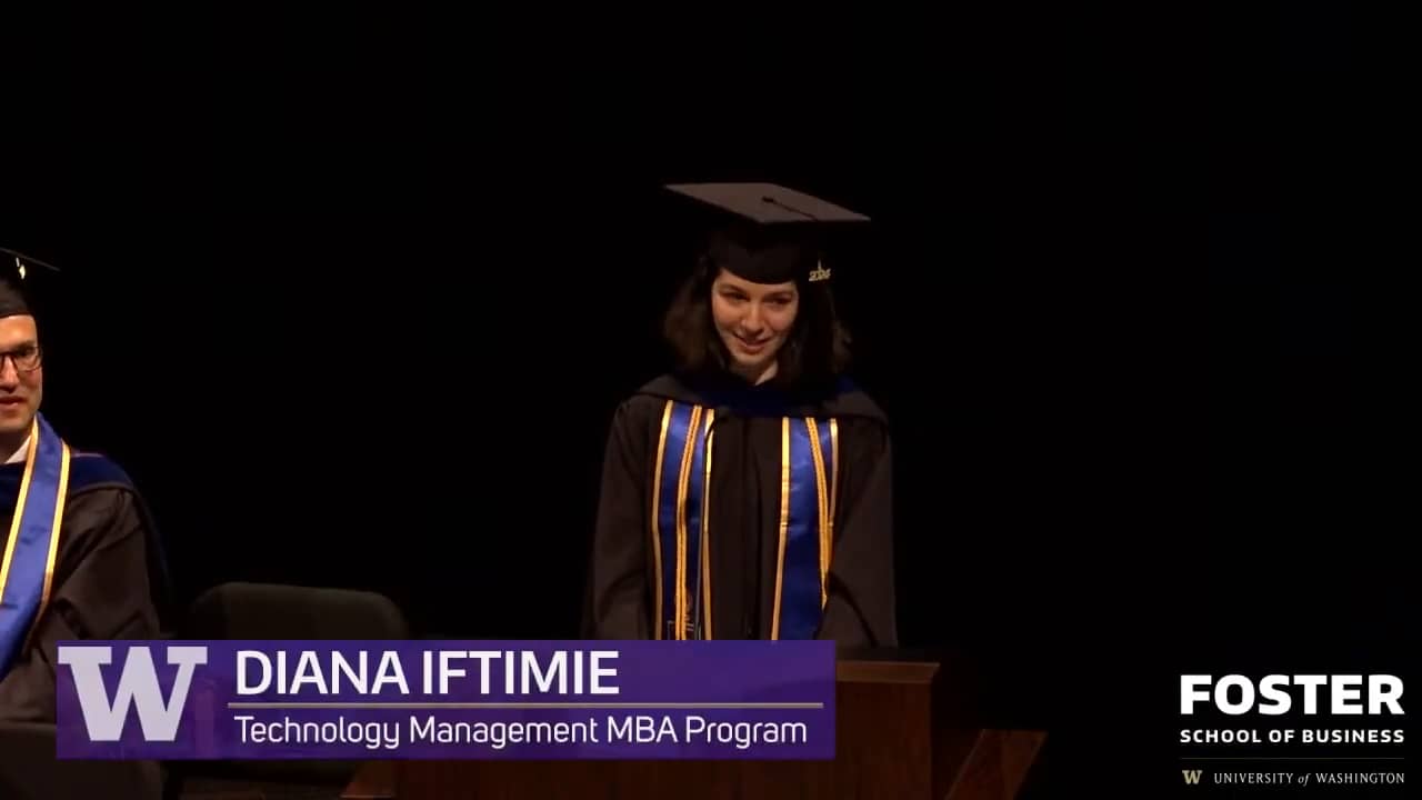 2024 Technology Management MBA graduation student speaker - Diana ...