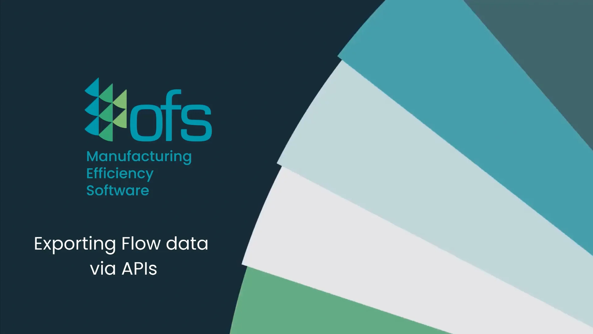 Exporting OFS-Flow data via APIs