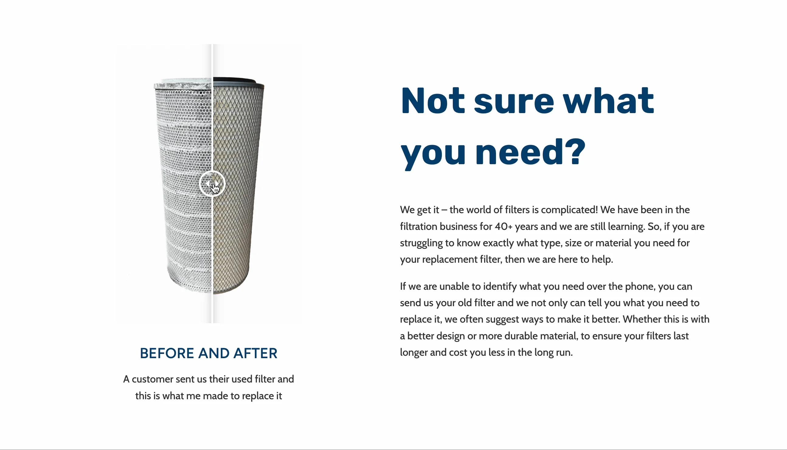 Microtech Filters: Before and After