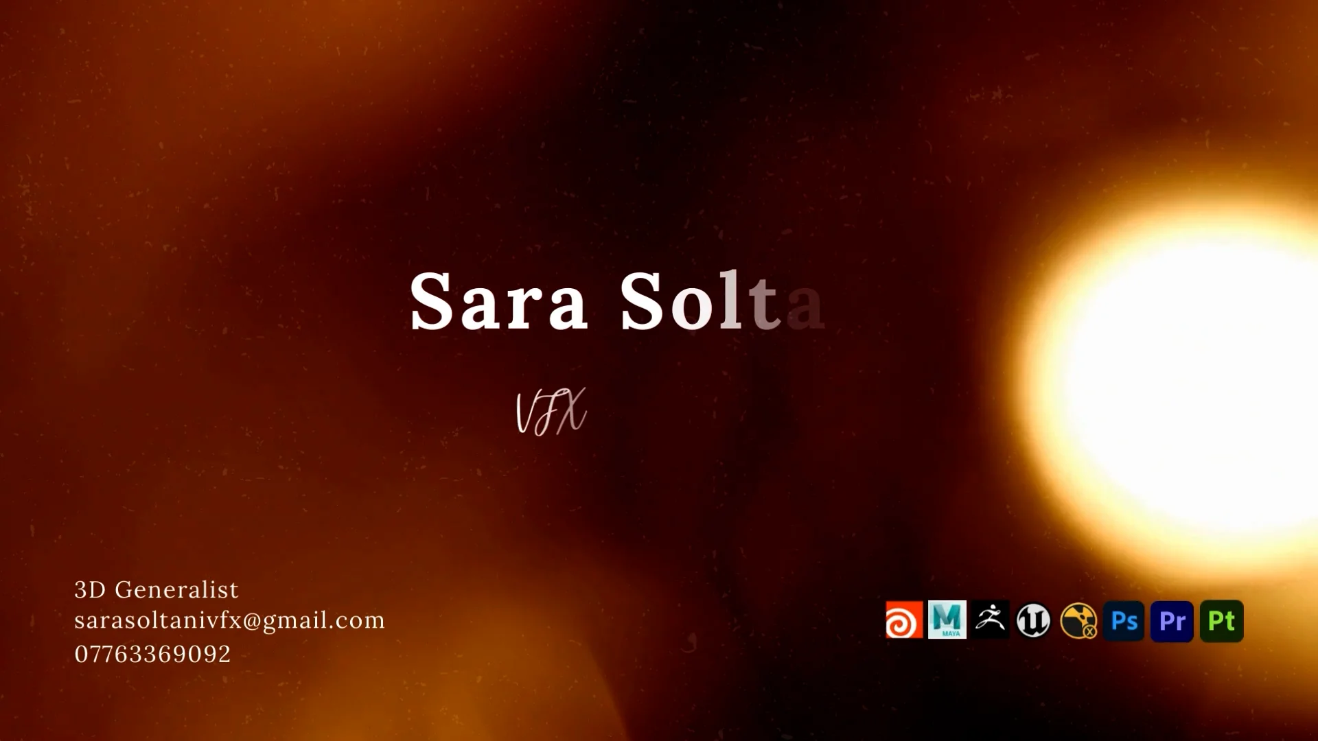 VFX Showreel - Sara Soltani
