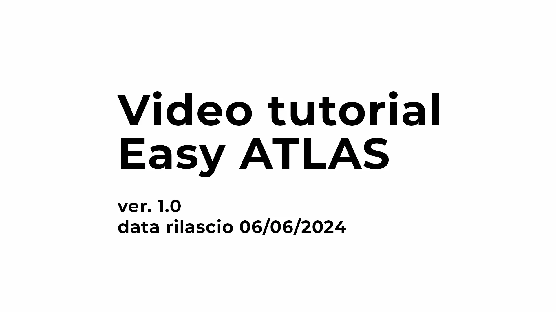 Video tutorial sull'utilizzo di Easy ATLAS