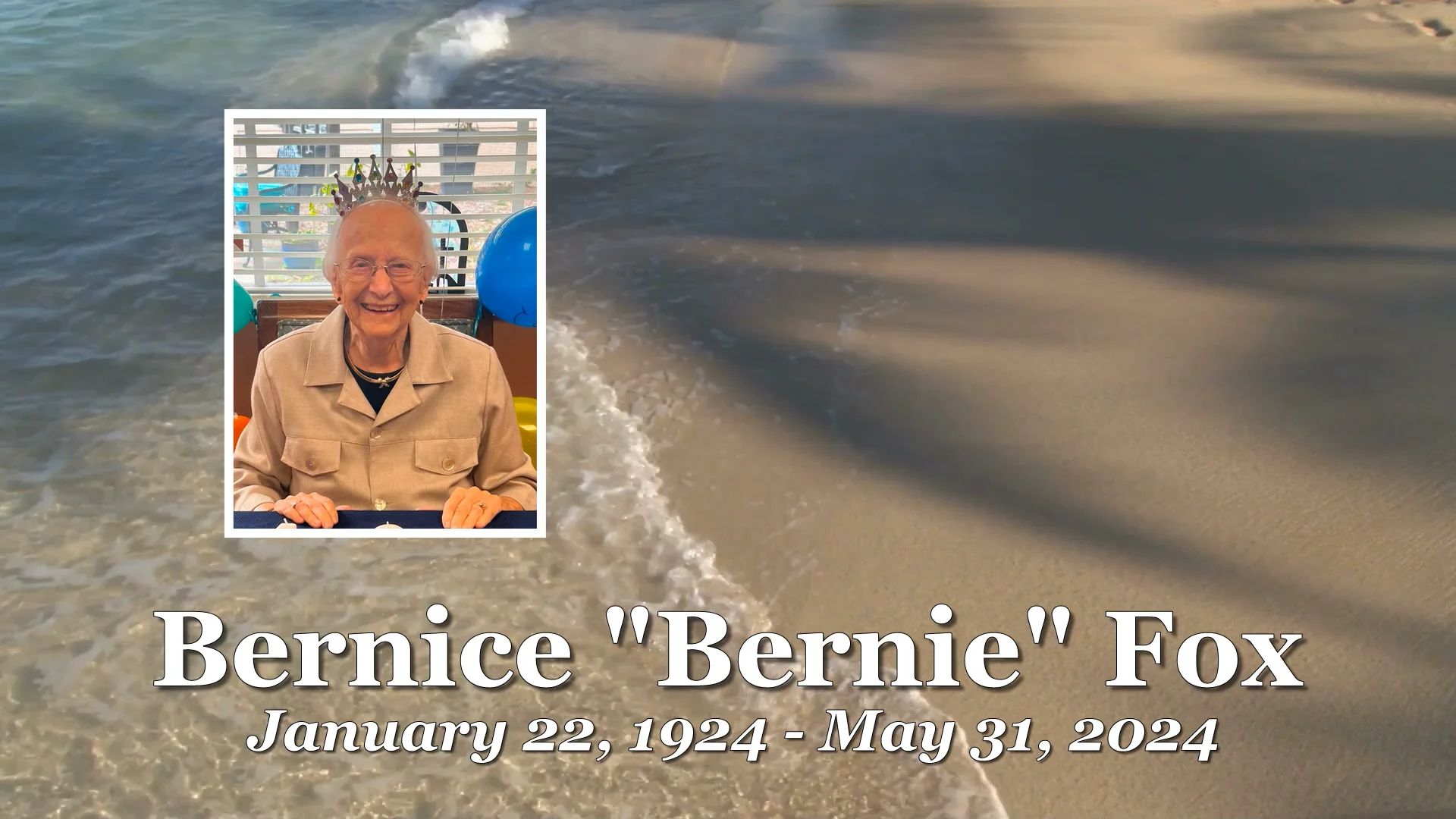 Bernice "Bernie" Fox - Morgan & Nay Bernice Fox on Vimeo