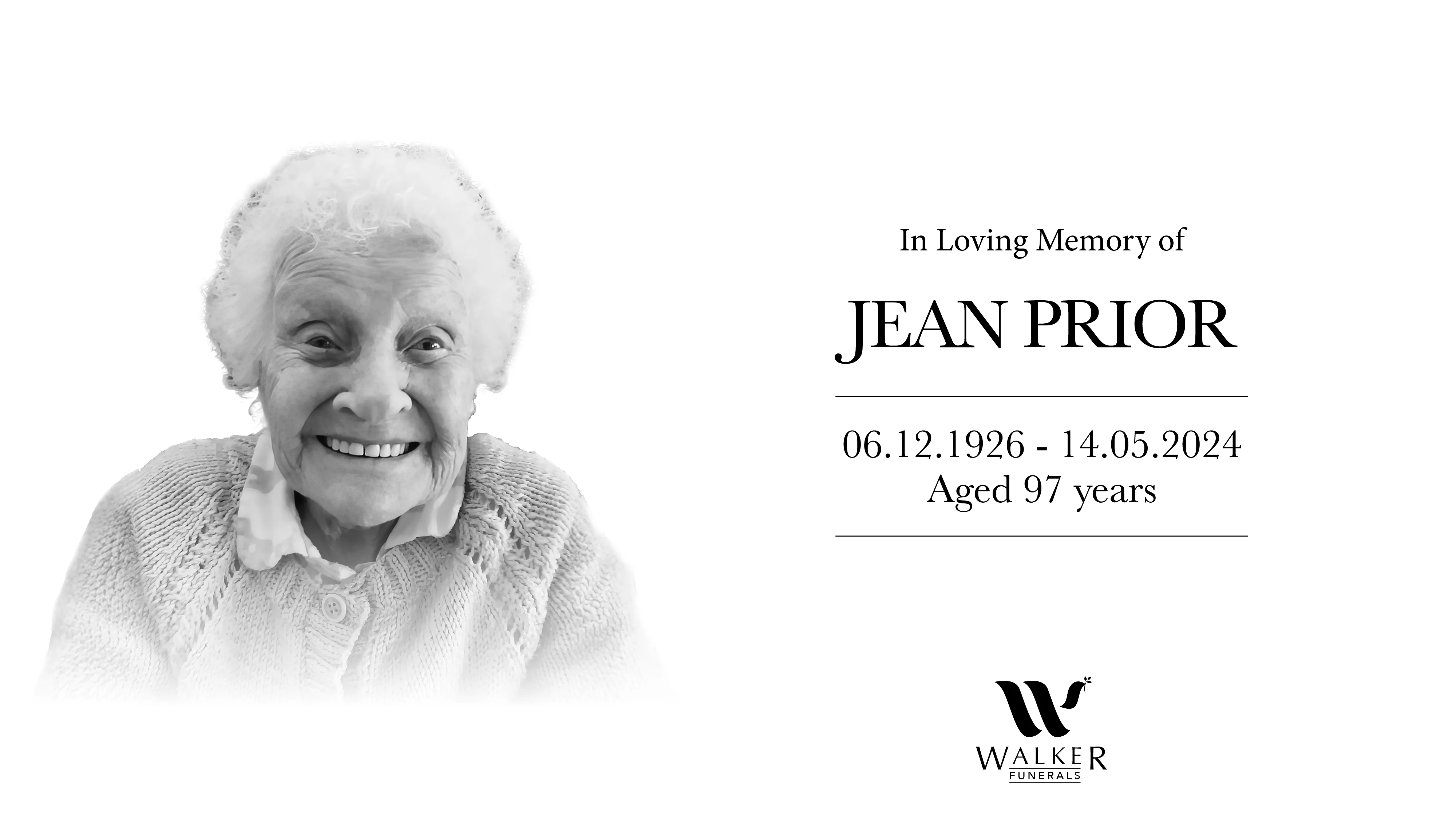 Robert B Walker Funerals - Jean Prior on Vimeo