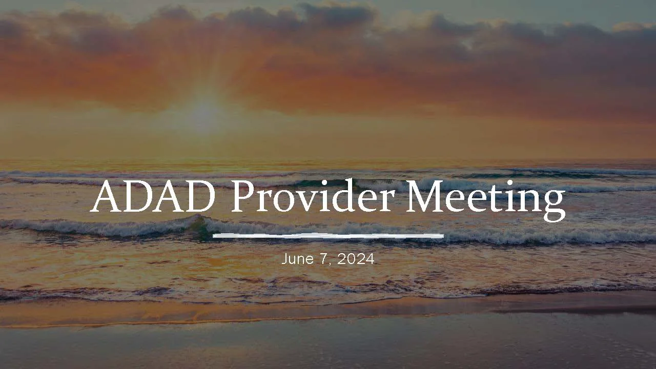 2024-06-07 Provider Meeting