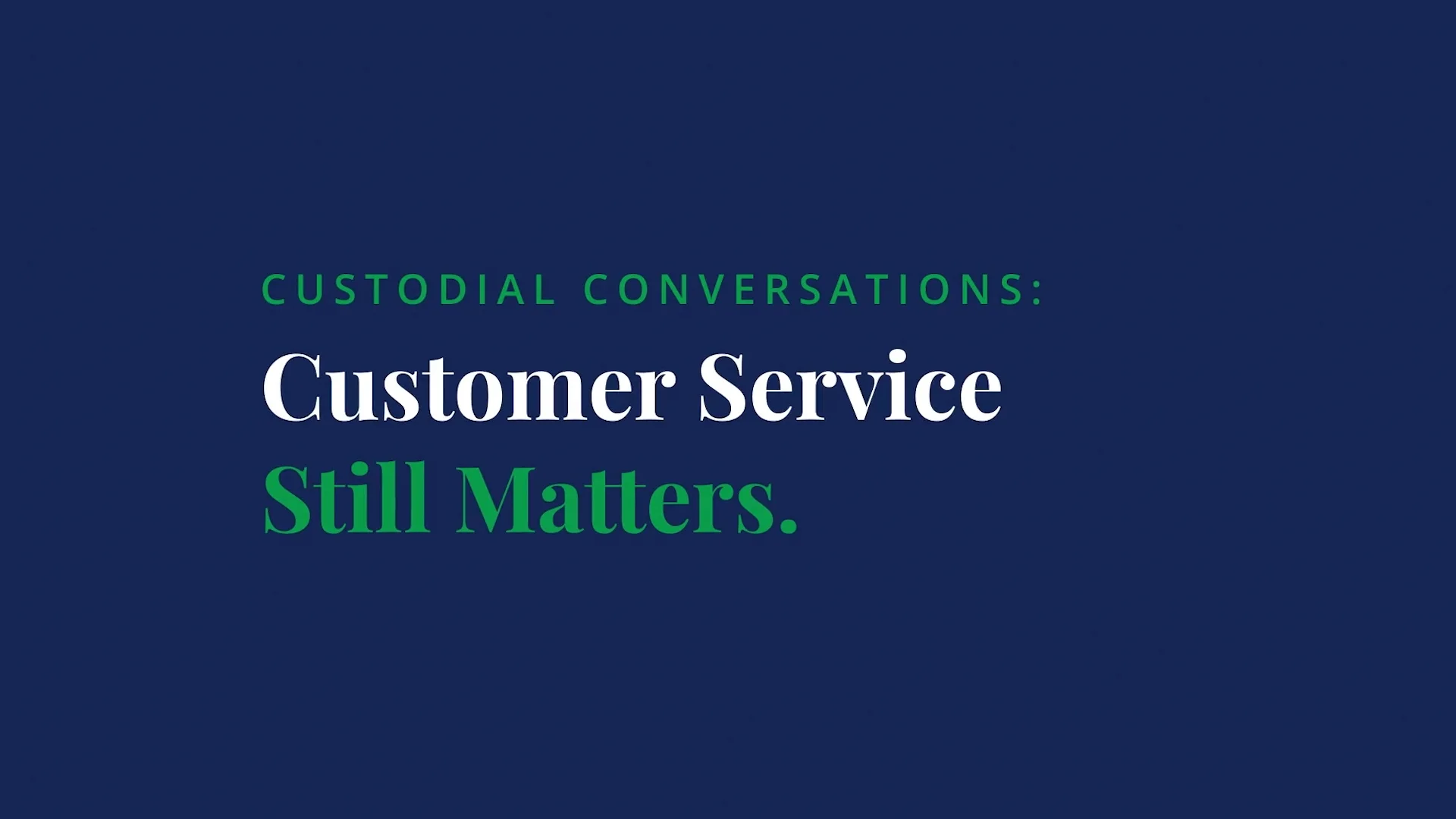 Customer Service Still Matters on Vimeo