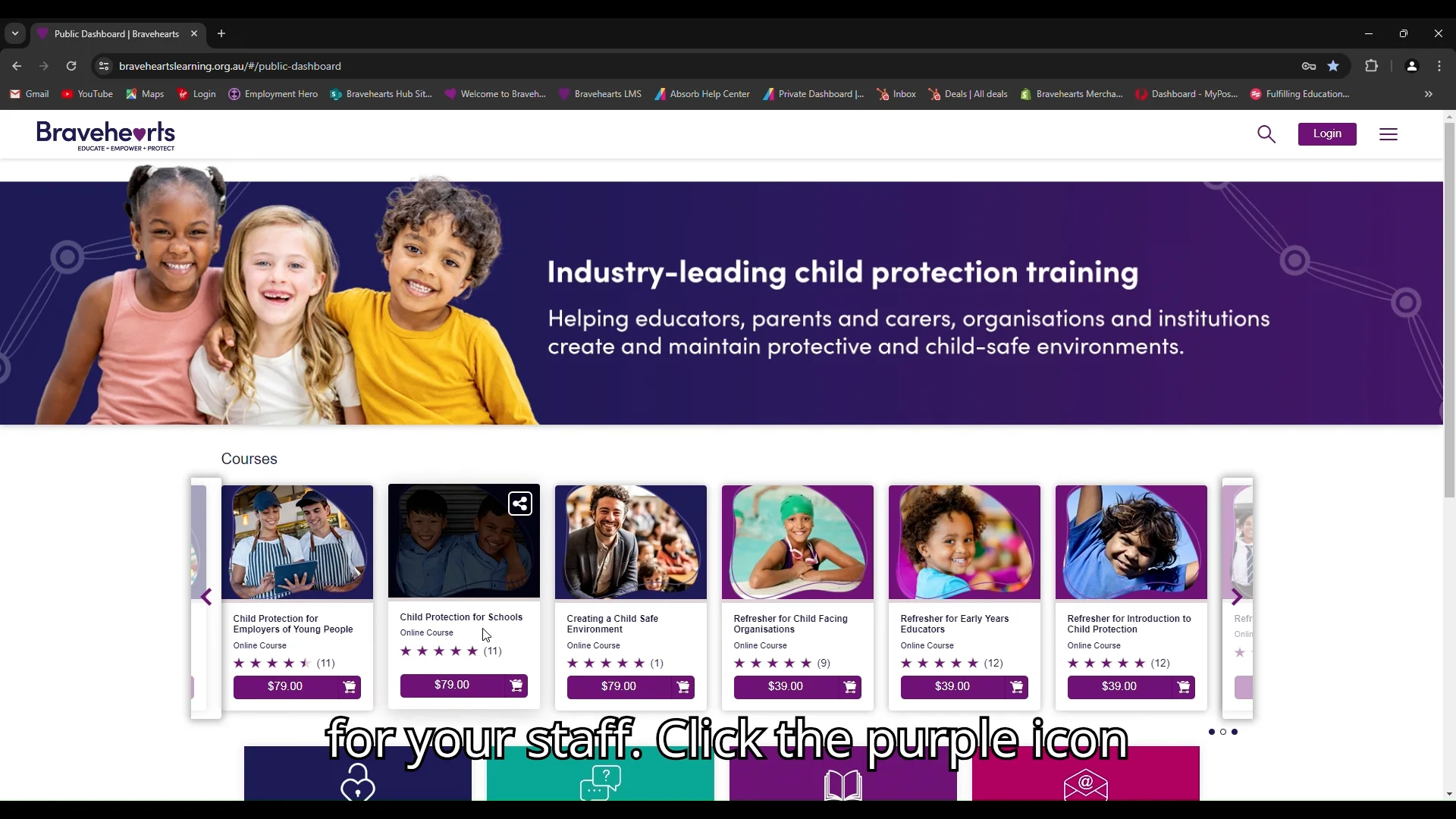How do I purchase multiple courses for my staff?