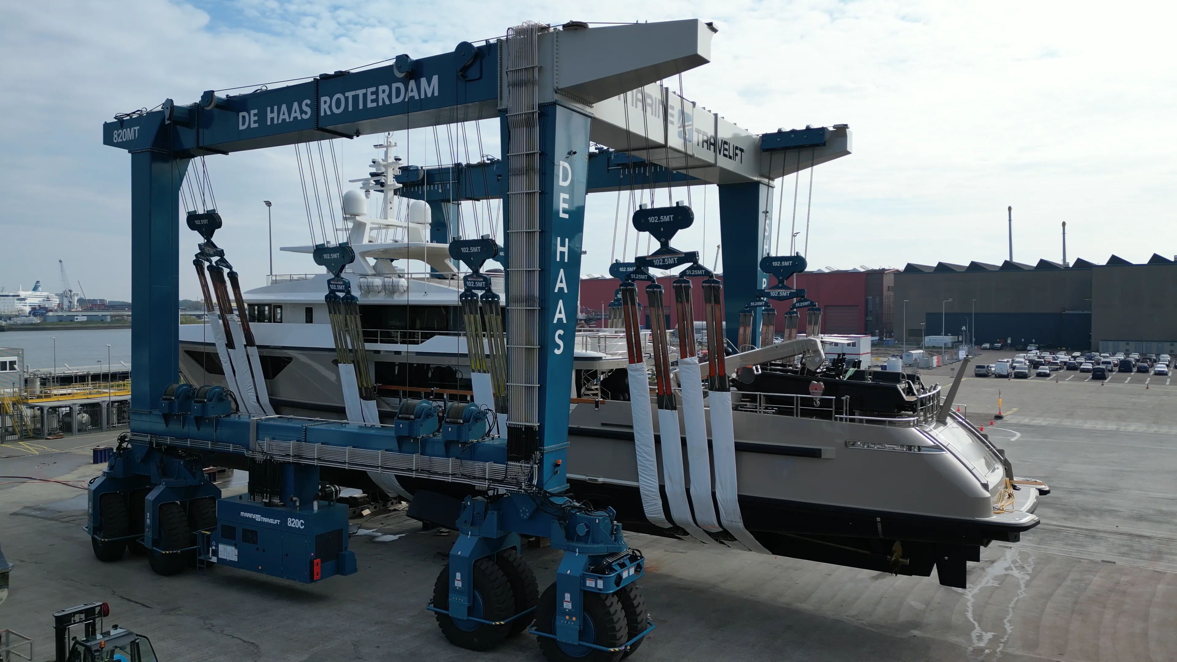 Marine Travelift 820C at De Haas Shipyard BV in Rotterdam, Netherlands ...