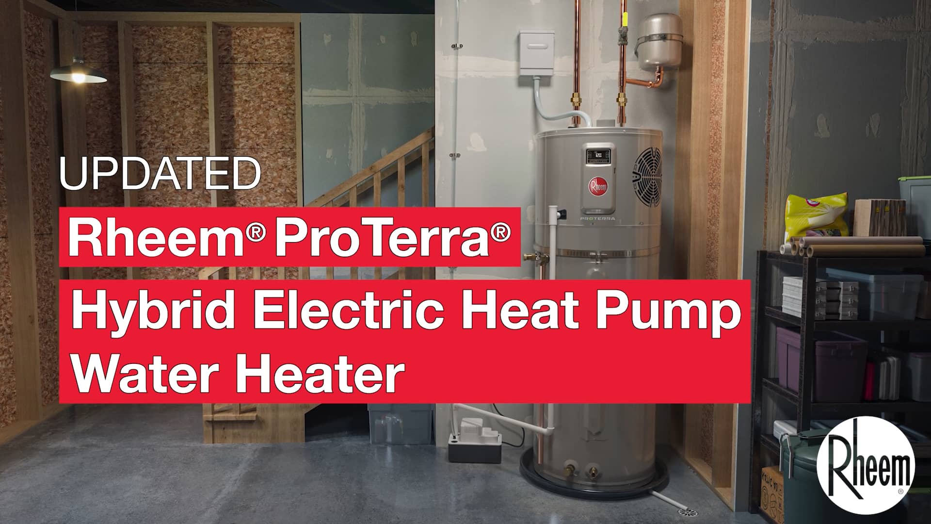 Updated Rheem ProTerra Hybrid Electric Heat Pump Water Heater on Vimeo