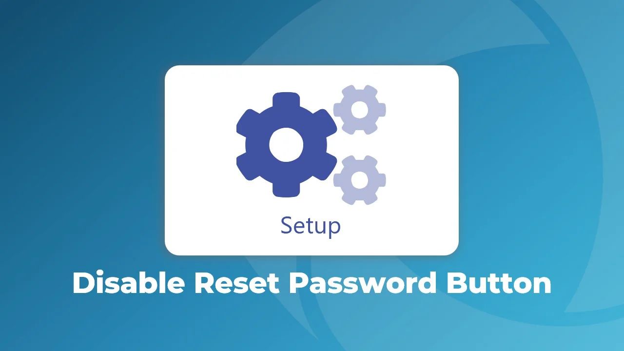 Disable Reset Password Button on Vimeo