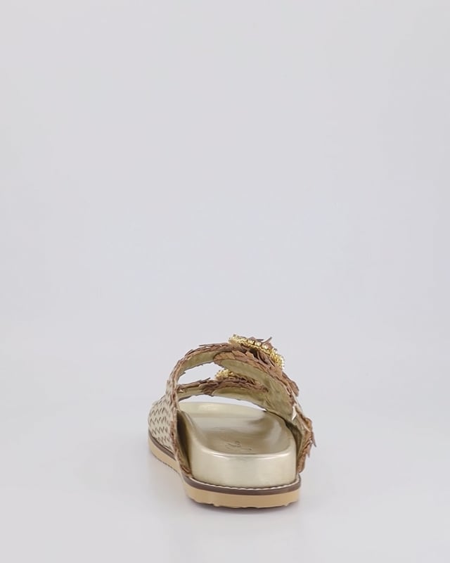 SHELLY SHEN Ziggy Sandals - Gold | Shoe Connection AU