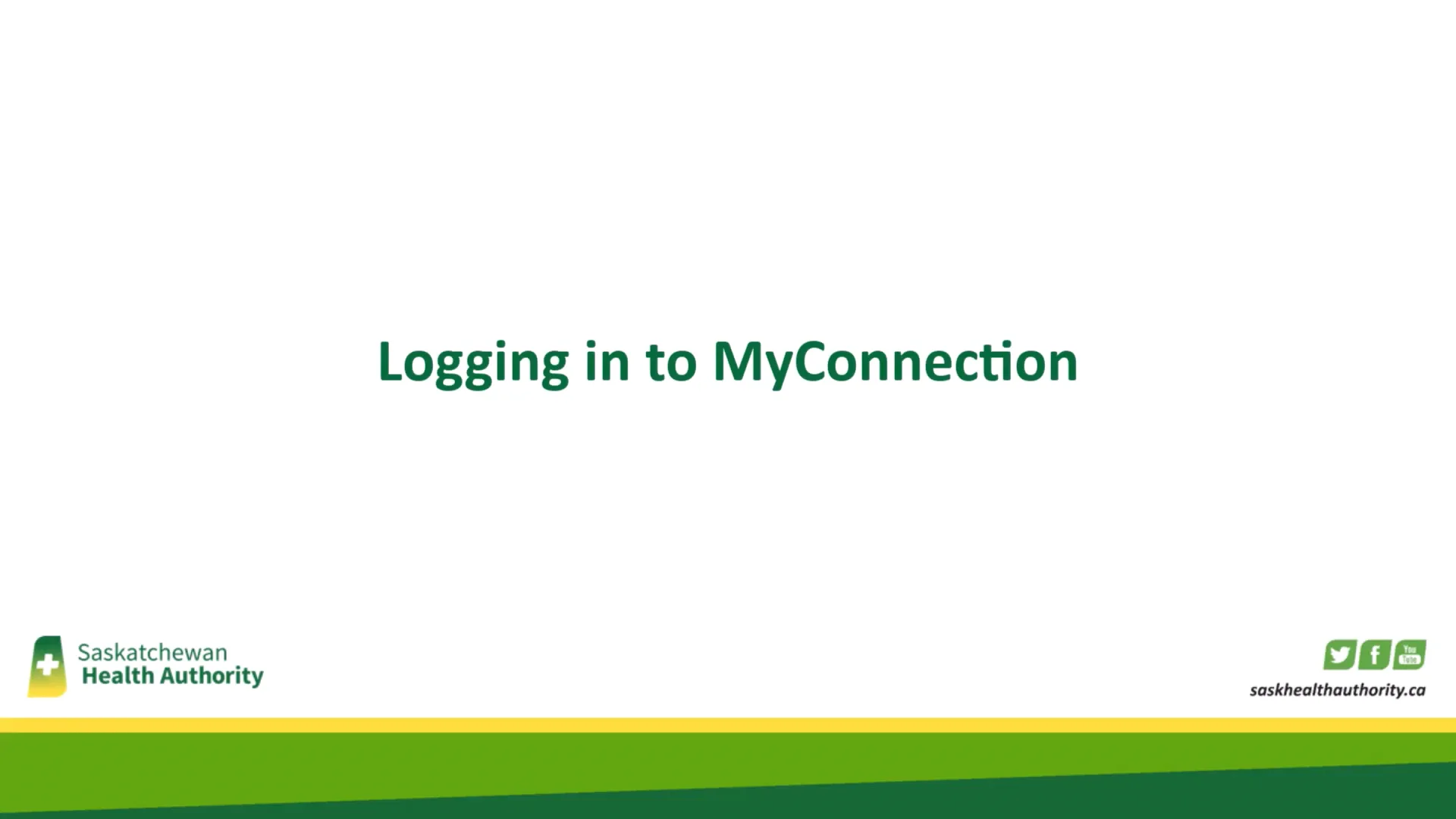 Logging in to MyConnection