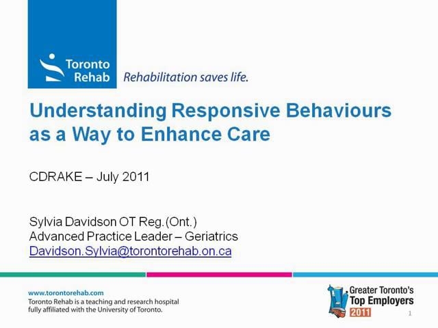 Understanding Responsive Behaviours as a Way to Enhance Care on Vimeo