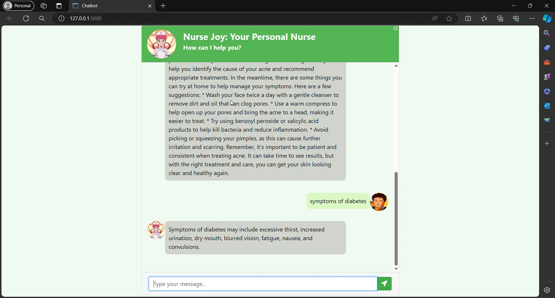 Microsoft Hackathon - Healthcare Diagnosis Bot on Vimeo