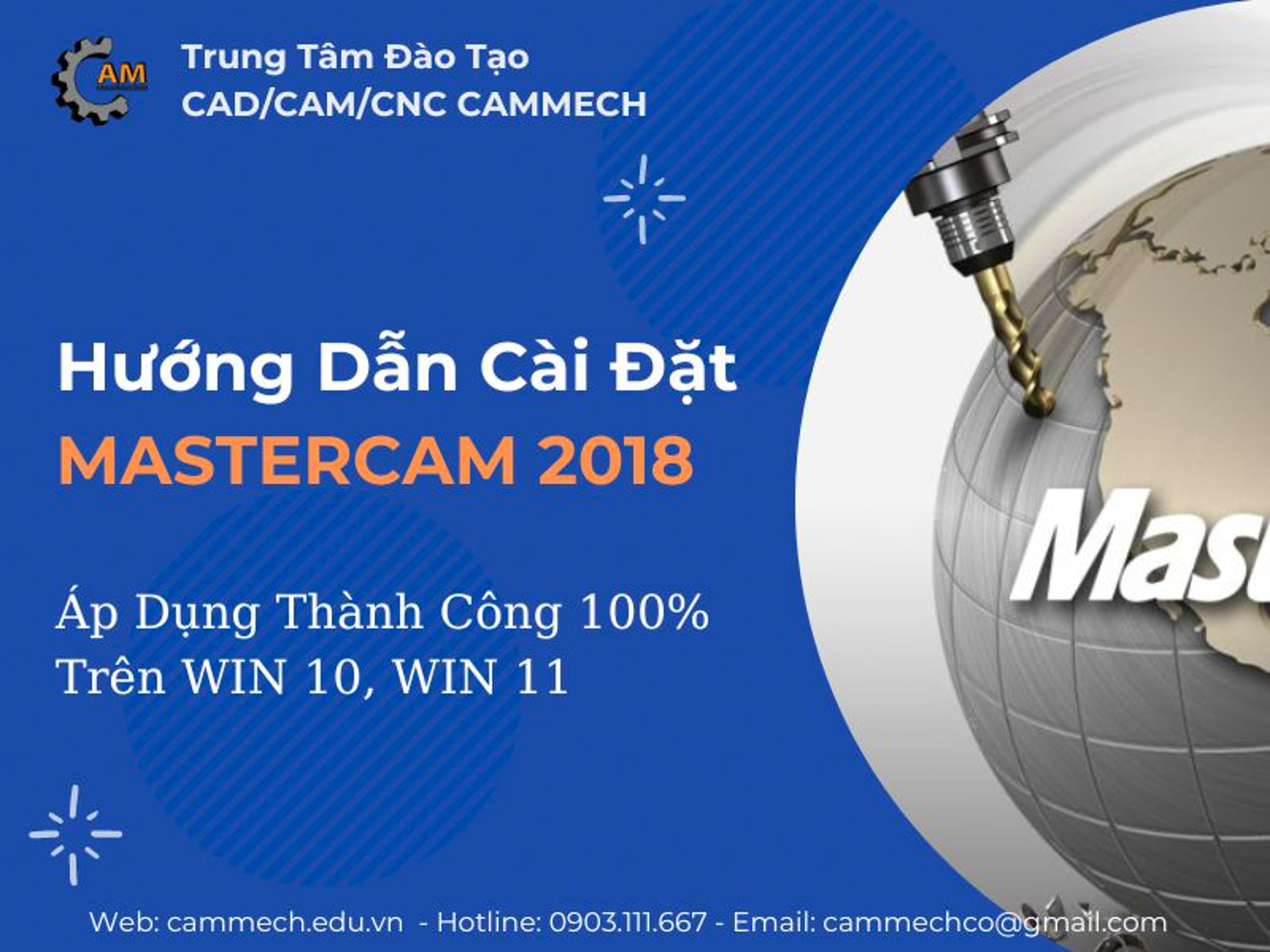 Hướng Dẫn Cài Mastercam 2018 Trên Win 10, Win 11