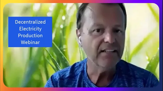 Decentralized Electricity Production Webinar