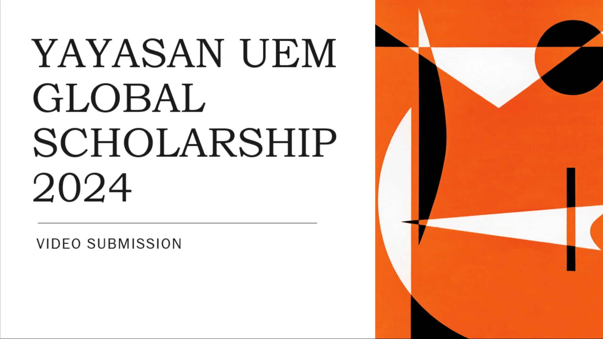 YAYASAN UEM GLOBAL SCHOLARSHIP(VIDEO SUBMISSION) on Vimeo