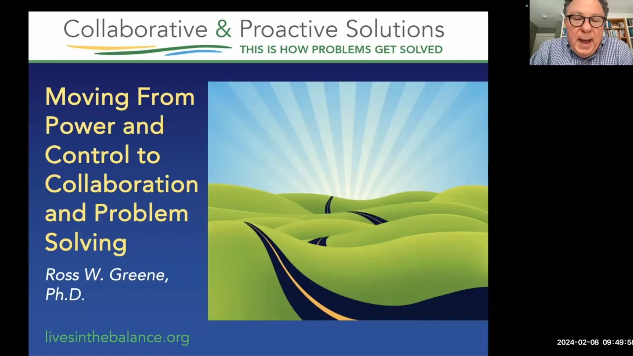 Watch 2-Day Collaborative & Proactive Solutions with Dr. Ross Greene Online | Vimeo On Demand on ...