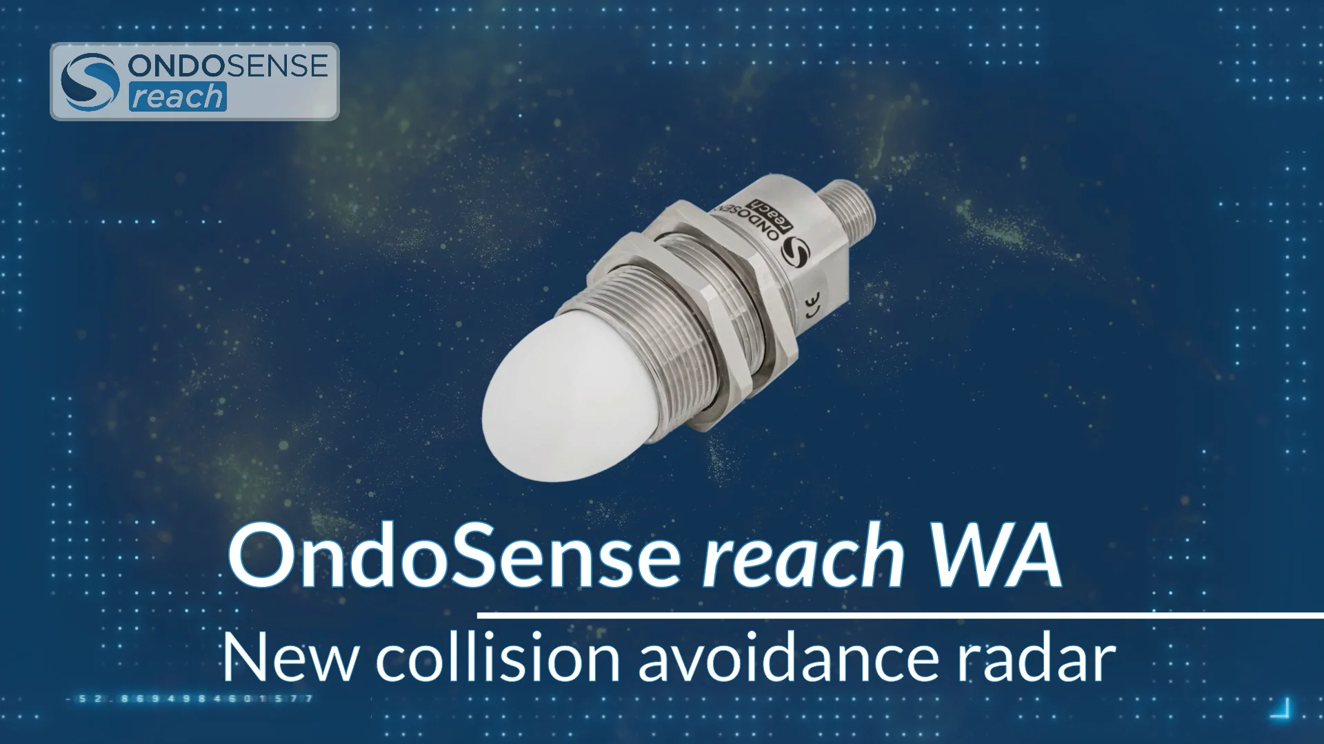 Compact radar sensor for collision avoidance & positioning. OndoSense ...