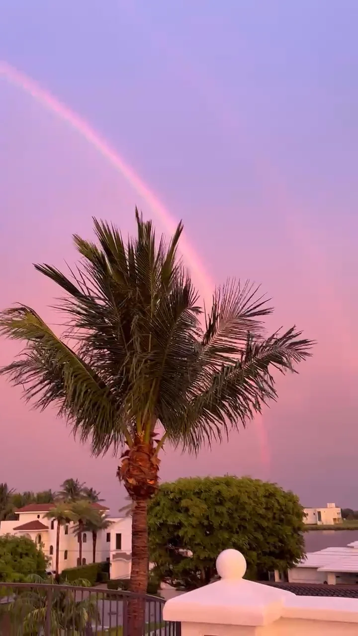 Rainbow Sky Turning Purple