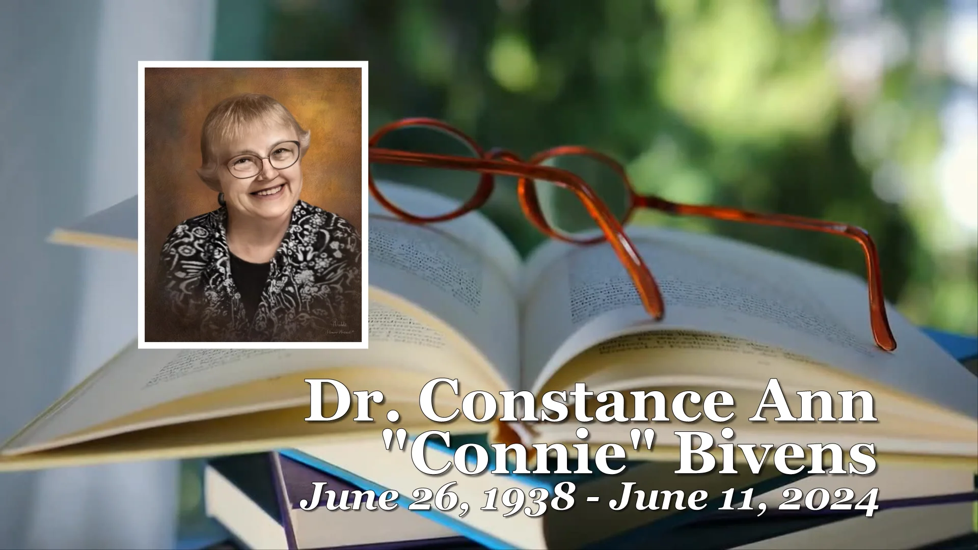 Dr. Constance Ann "Connie" Bivens - Morgan & Nay Connie Bivens on Vimeo