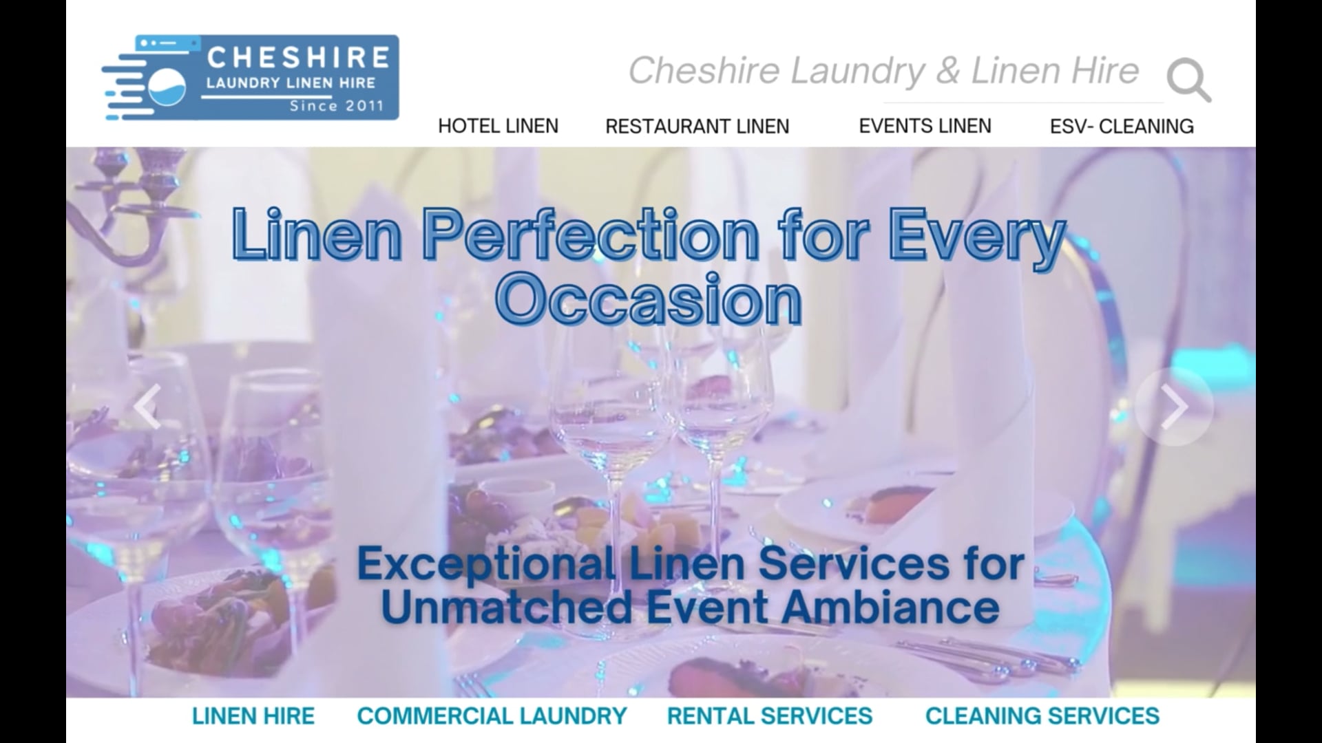 Table Linen Rental Services | Cheshire Laundry & Linen Hire