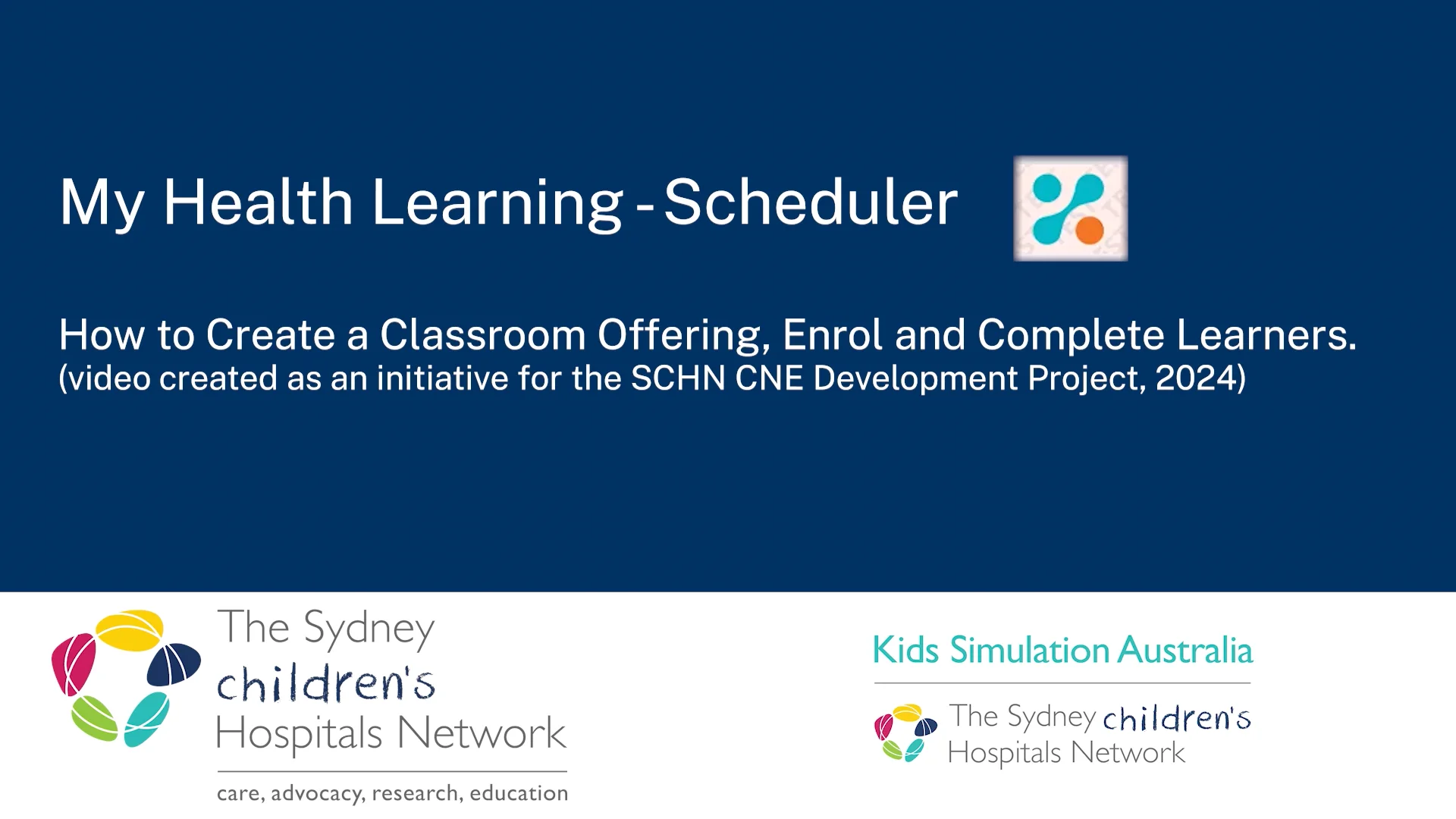 My Health Learning - Scheduler on Vimeo