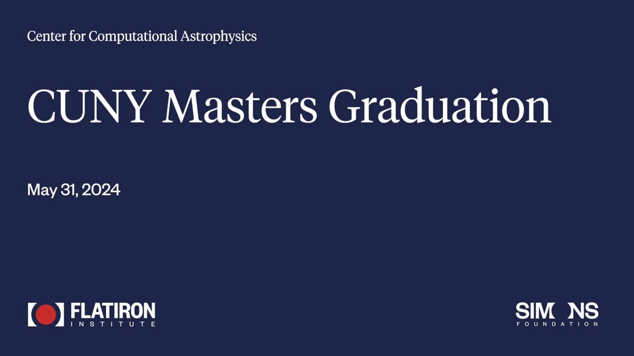 CUNY Masters’ of Science Graduation Presentations
