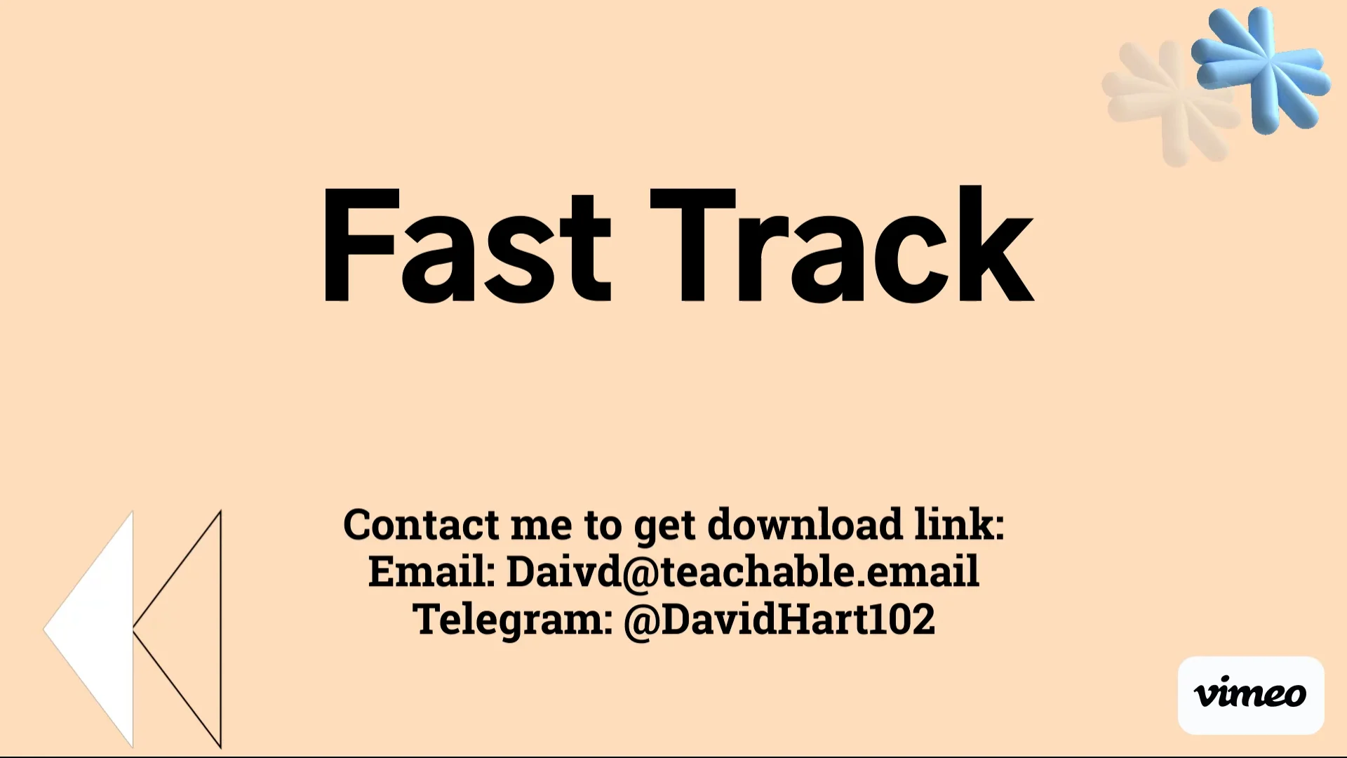 Fast Track Download on Vimeo