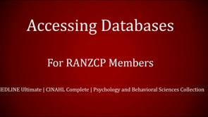 MEDLINE Ultimate database access and set up | RANZCP