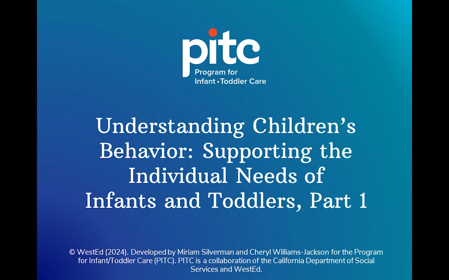 Understanding Children's Behavior: Supporting the Individual Needs of ...