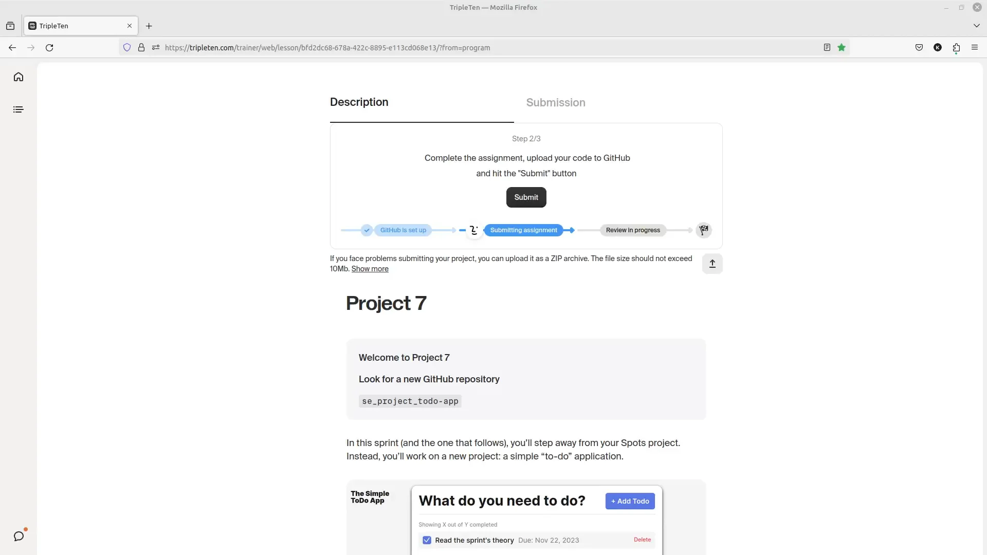 Project 7 Part 1 - Overview