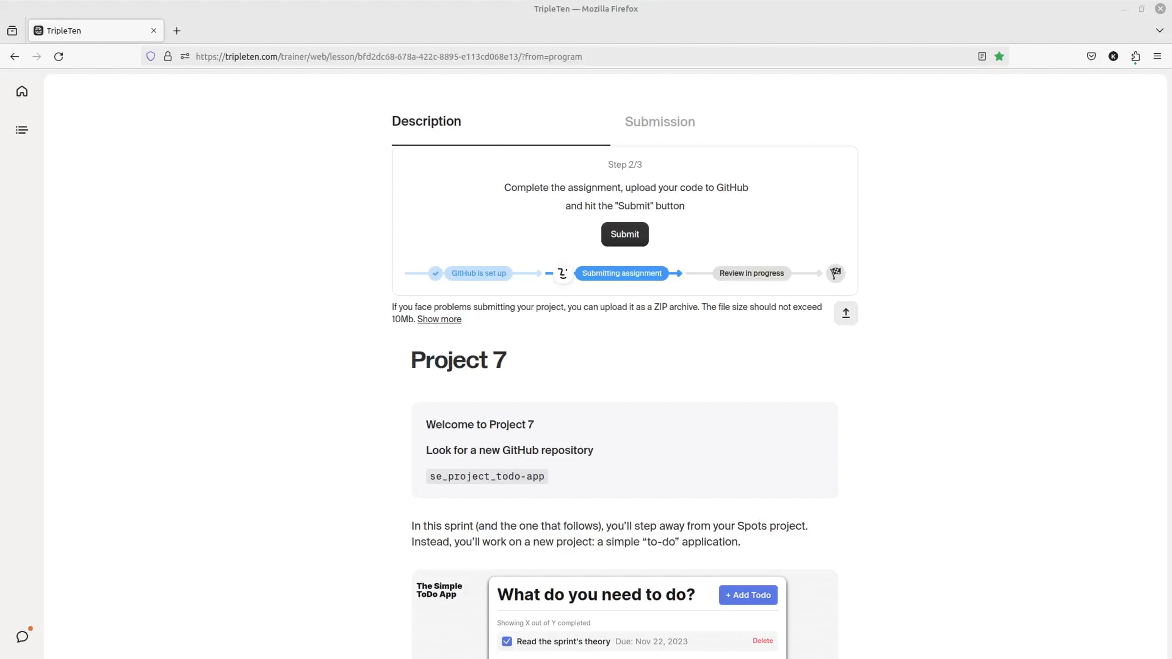 Project 7 Part 1 - Overview
