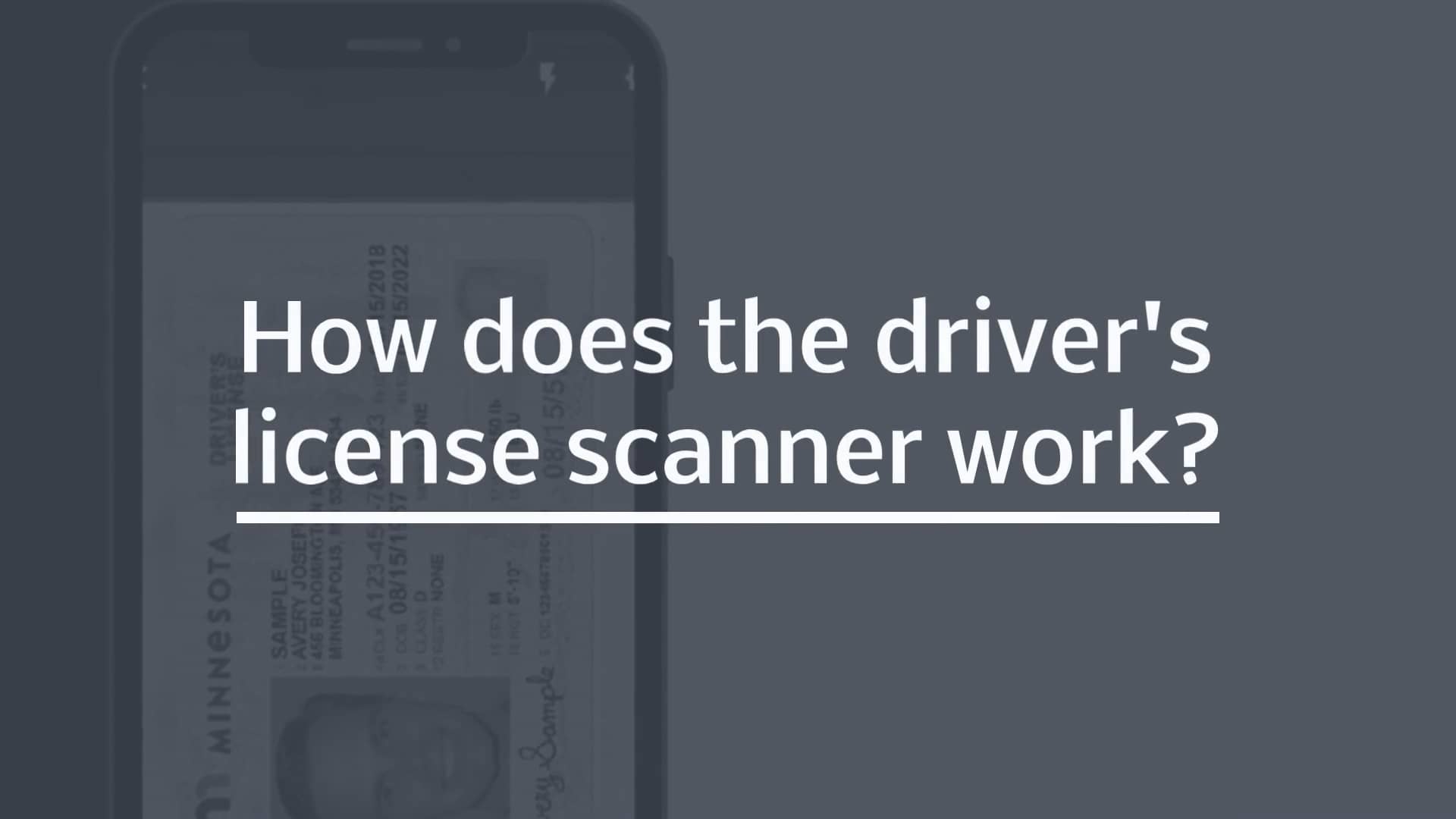 How does the drivers license scanner work? on Vimeo