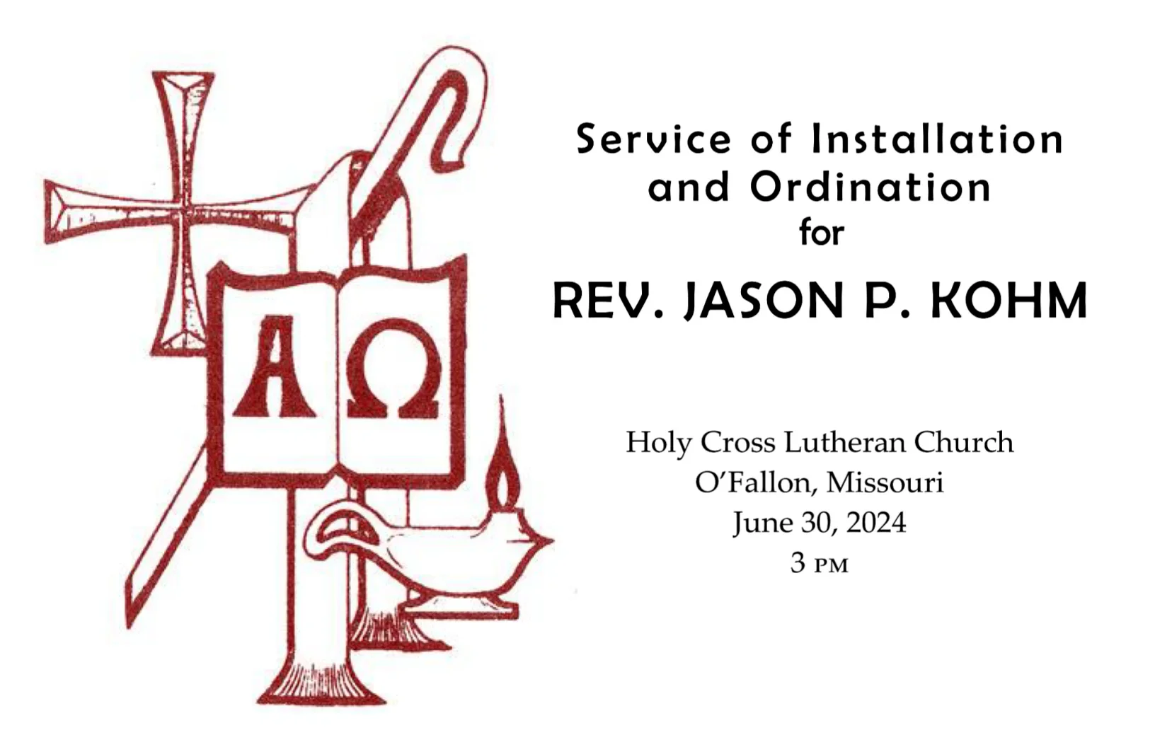 Live 3 PM Worship - Ordination and Installation of Jason Kohm - 6/30 ...