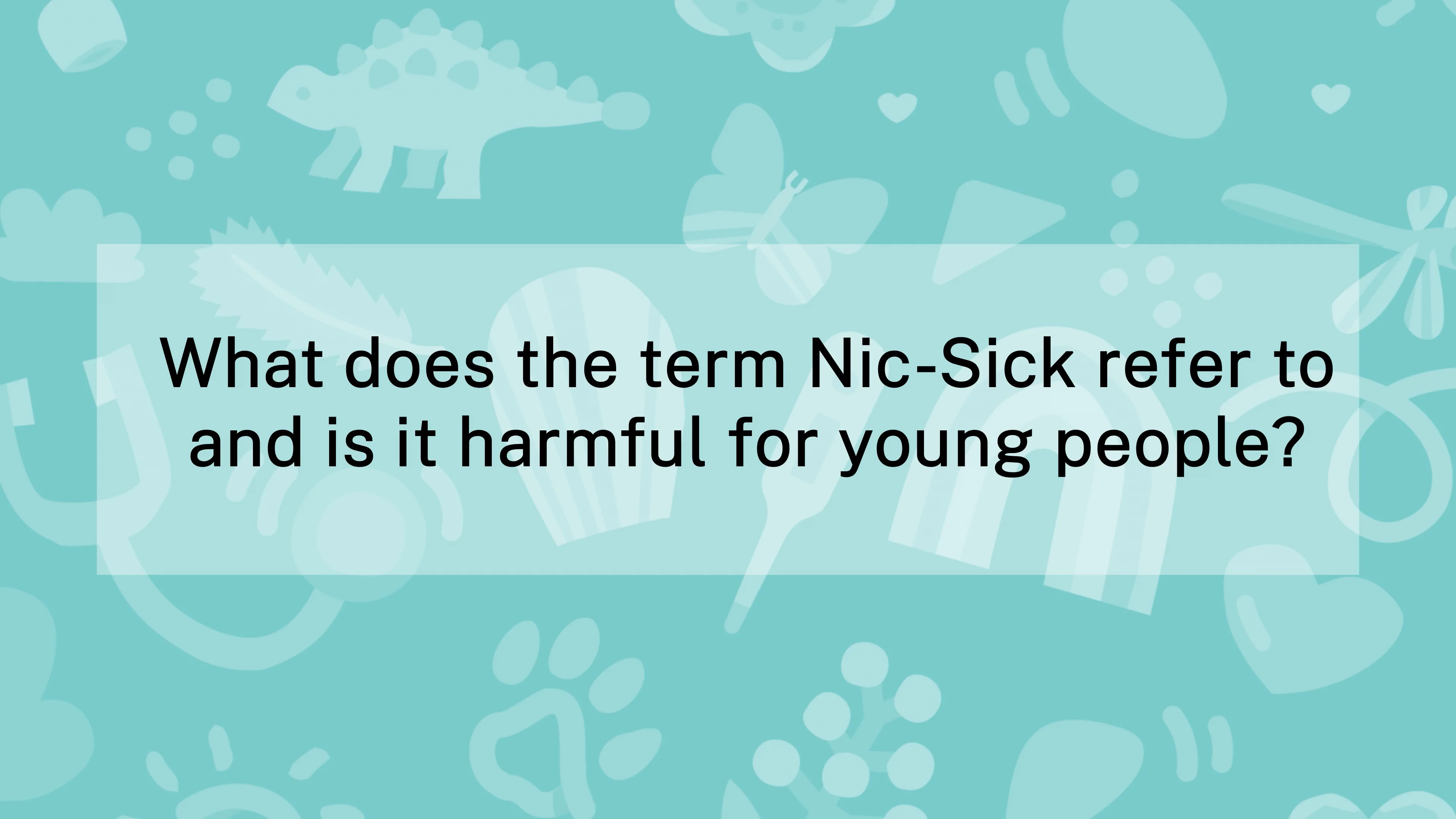 What is Nic-Sick? on Vimeo