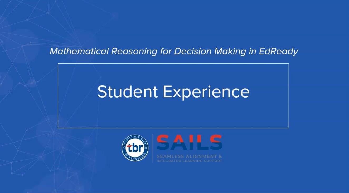 EdReady Student Walkthrough