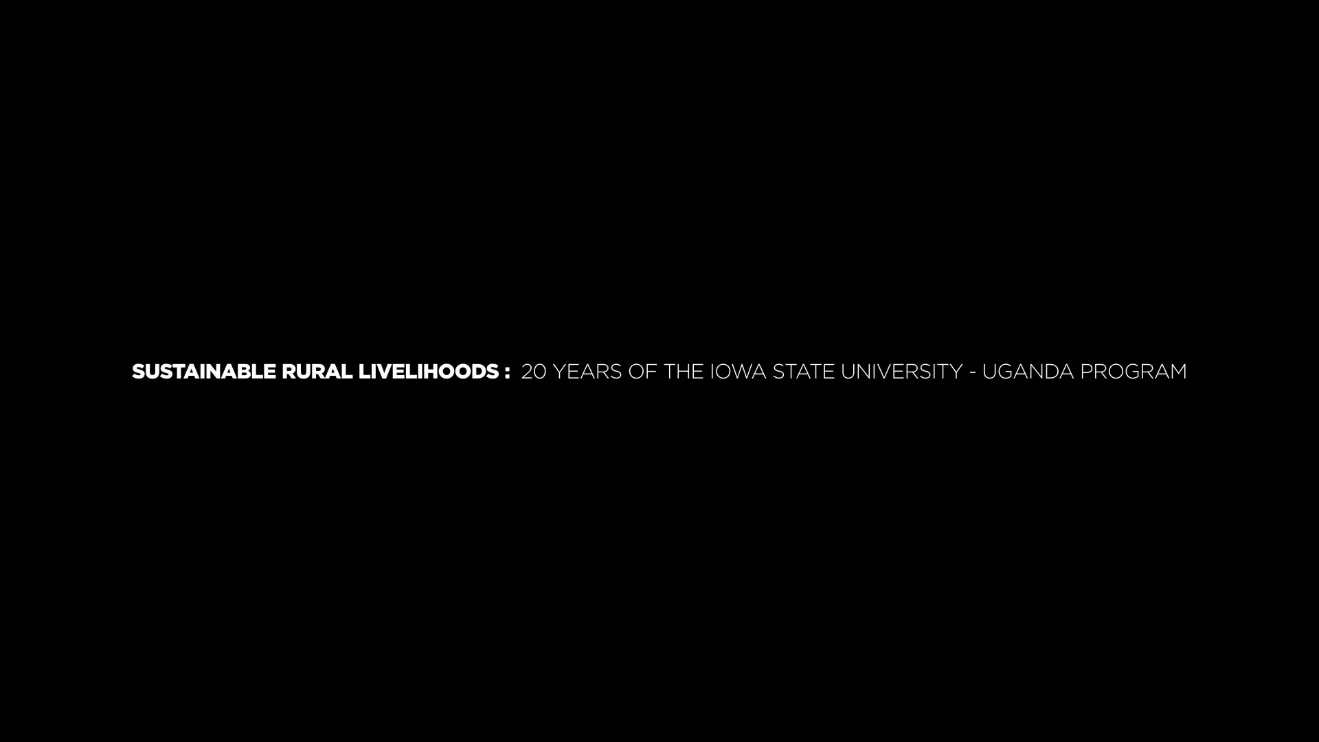 Sustainable Rural Livelihoods. 20 Years of the Iowa State University ...