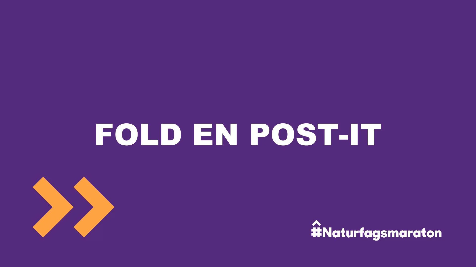 Fold en post-it