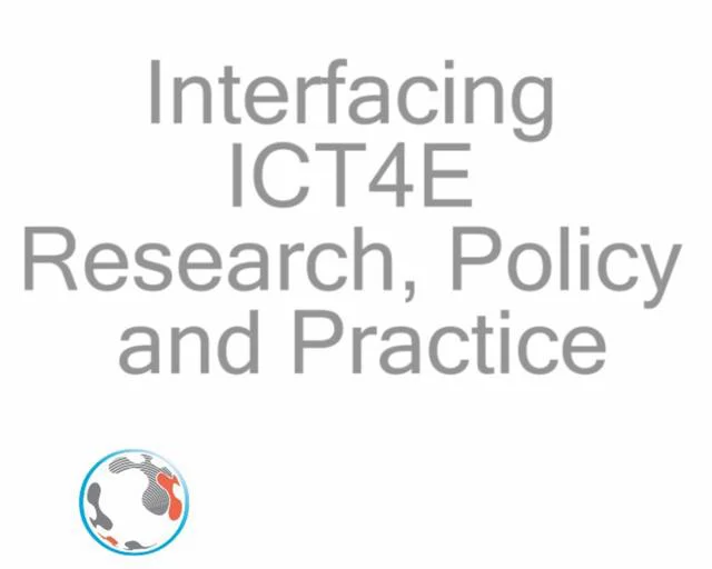 Interfacing ICT4E Research, Policy and Practice on Vimeo